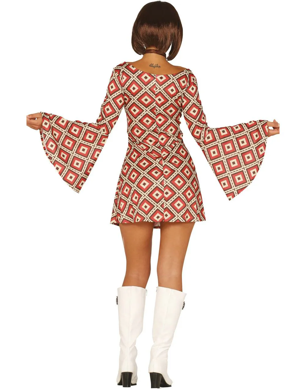 70'S Disco Girl Rutig Kostymklänning - 60/70-Tal - Maskeraddräkter ...